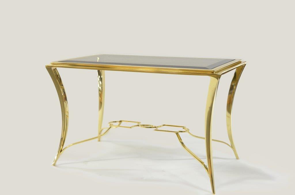Saber Gold Leaf Finish Table | Custom Furnishings